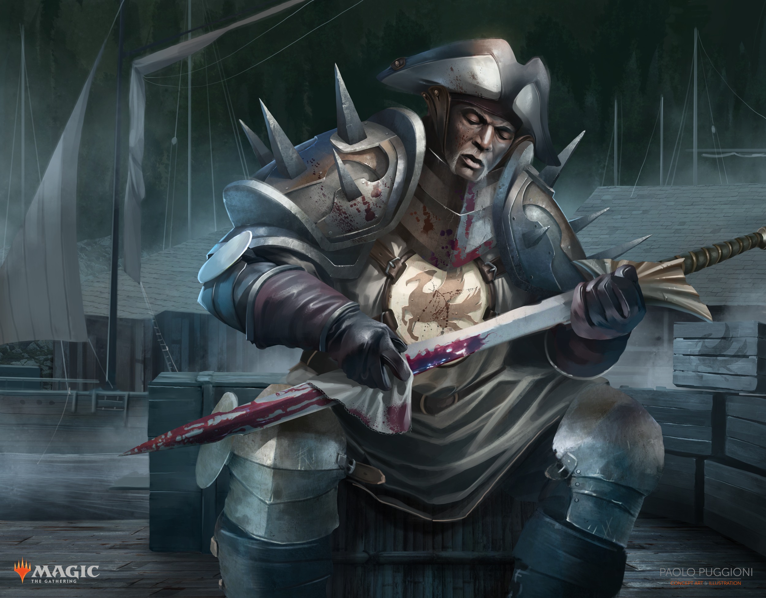 Magic the Gathering - Captain Eberhart - Paolo Puggioni - Concept Art ...
