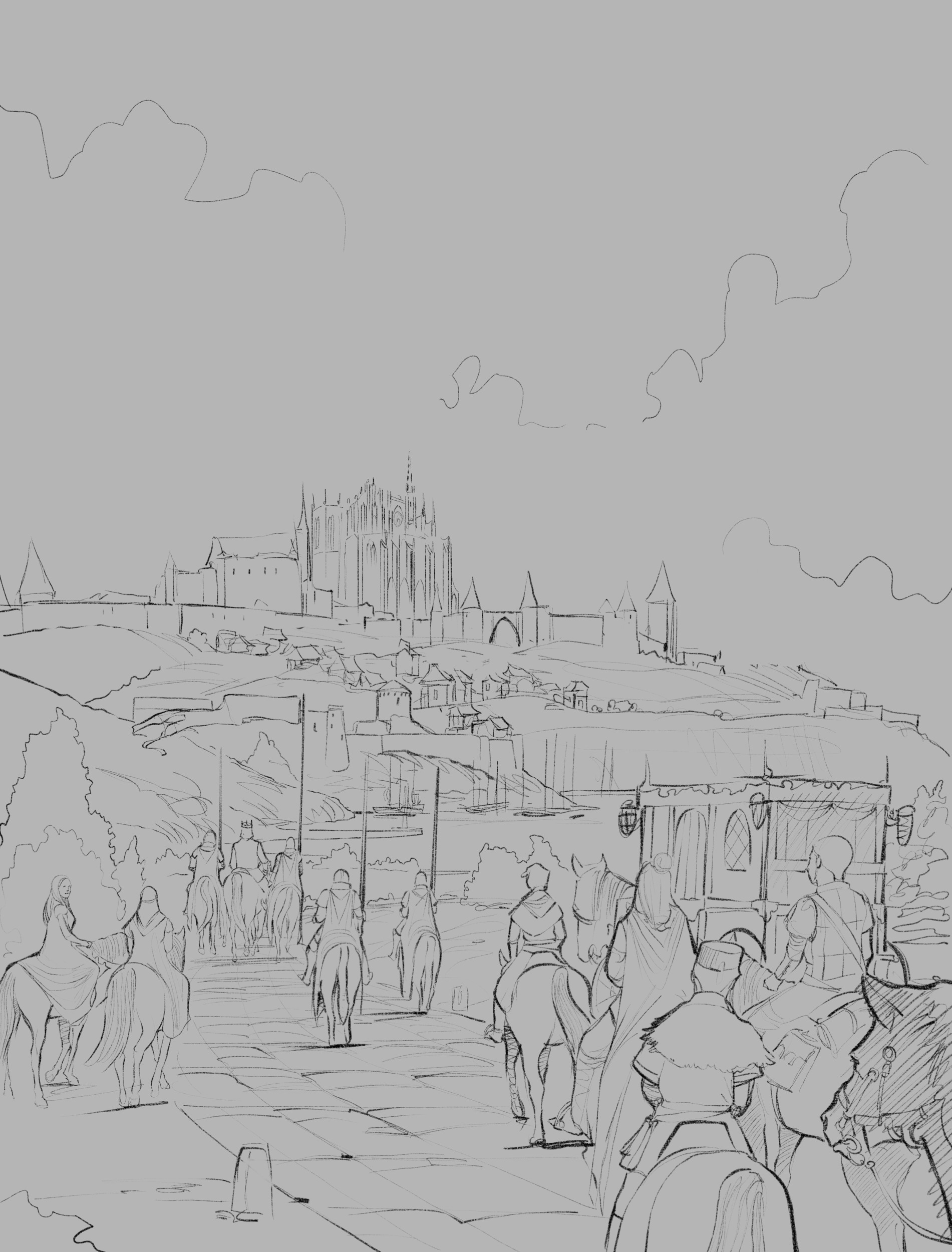 GoT_Approaching_Lannisport_Sketch02 - Paolo Puggioni - Concept Art ...
